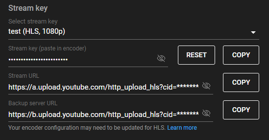 How to set up HLS on YouTube – CamStreamer Support